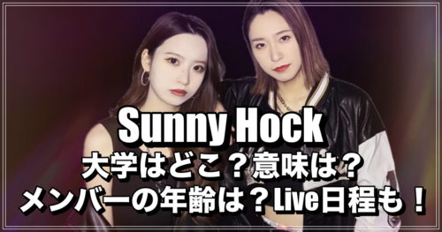 SunnyHockの大学はどこ？意味は？メンバーの年齢は？Live日程も！ | スギちゃんブログ